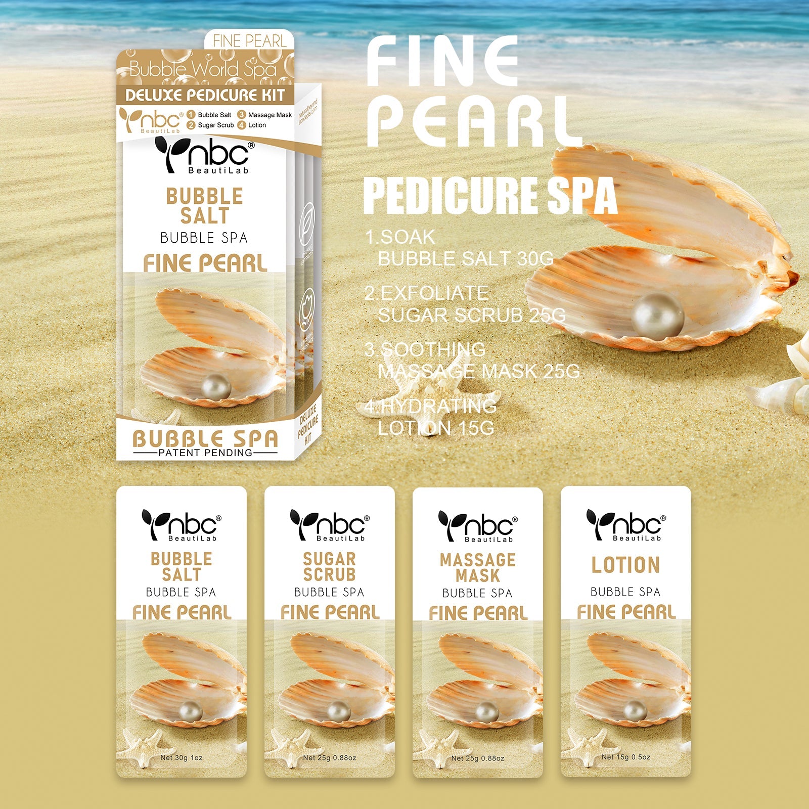 NBC Bubble World Spa Kit (4 Step) - Fine Pearl – NW Nail Supply